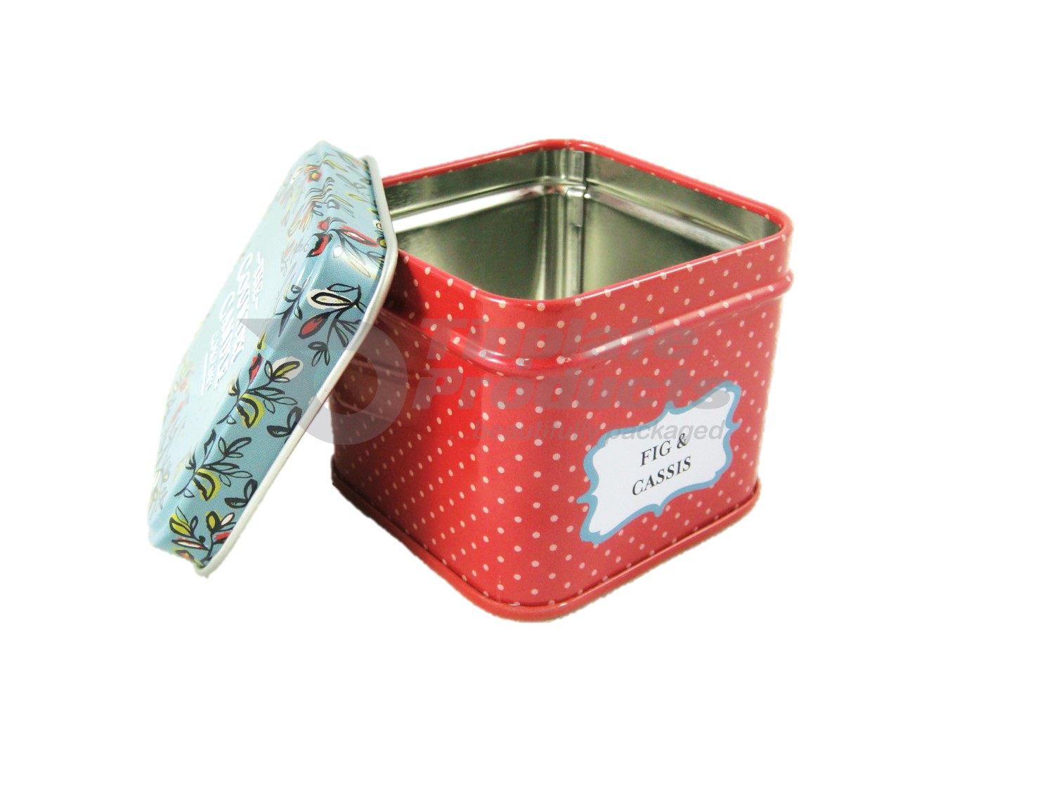 Red Square Candle Tin - Bespoke Packaging | Tinplate