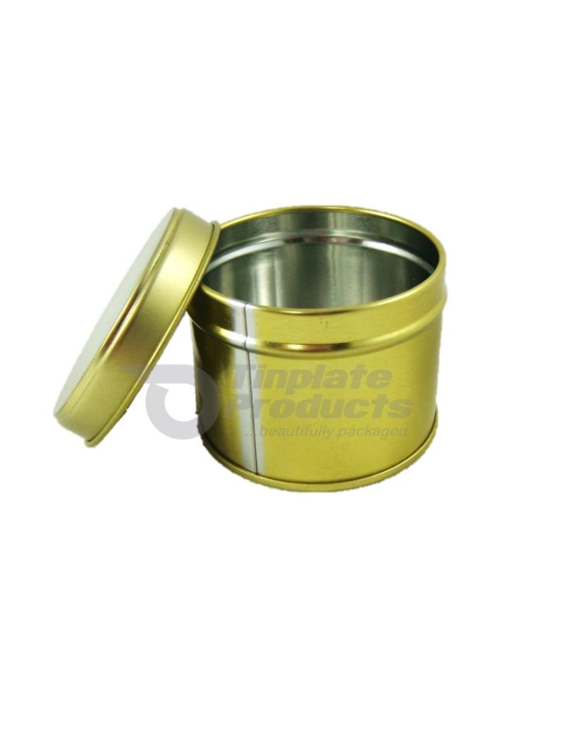 Round Gold Tin Can - Bespoke Packaging | Tinplate