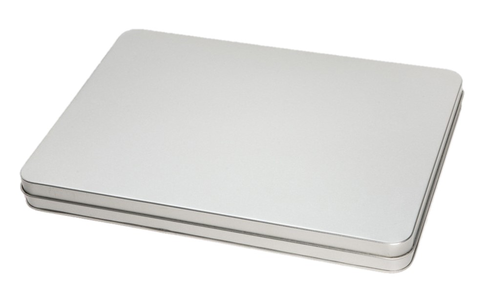 A4 Hinged Lid Tin - Rectangular Metal Stock Tins | Tinplate